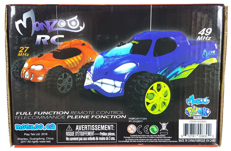 Monzoo – 1:22 Full Function R/C Monster - Series 1 - 49MHZ/ Blue | Toys ...