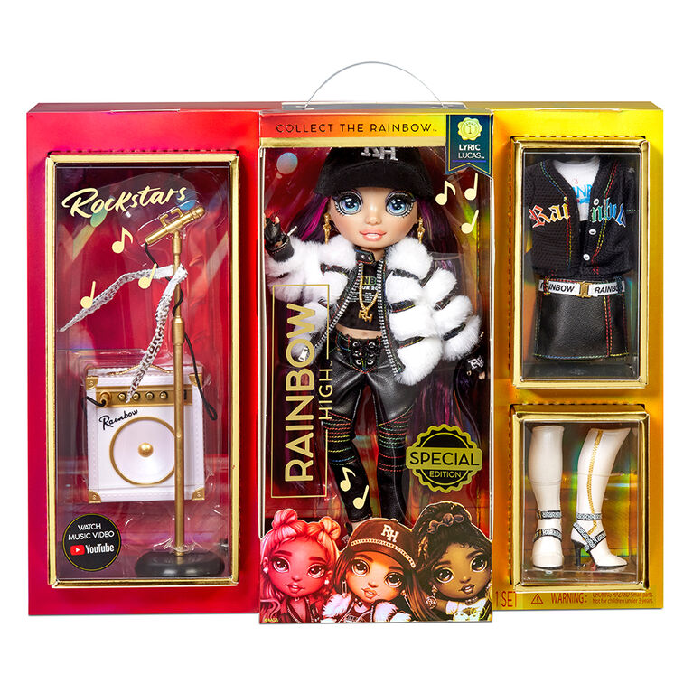 Rainbow High Rockstar Lyric Lucas - Rainbow Fashion Doll and Playset ...