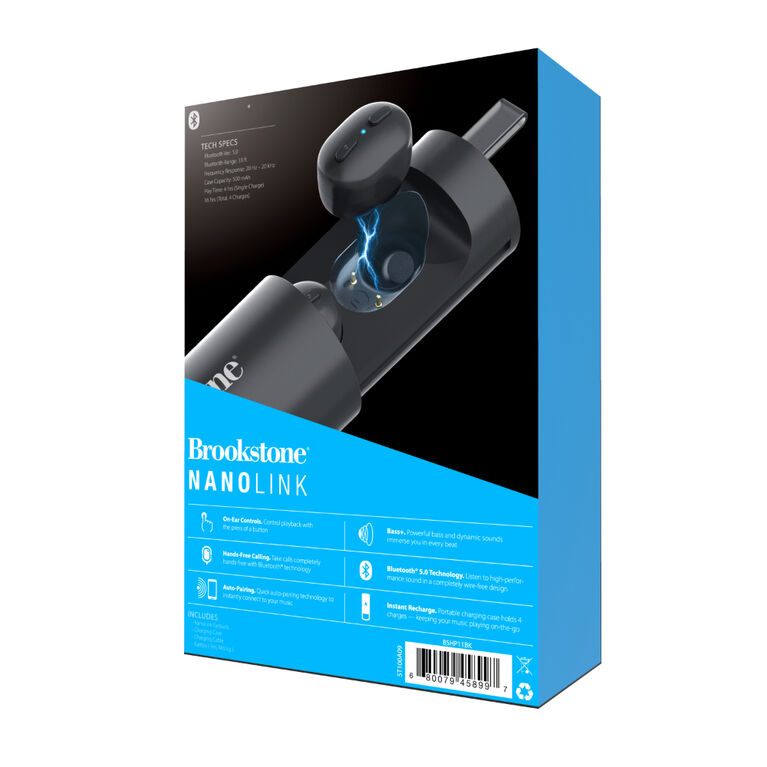Brookstone NanoLink Earbuds w Case B - English Edition | Toys R Us Canada