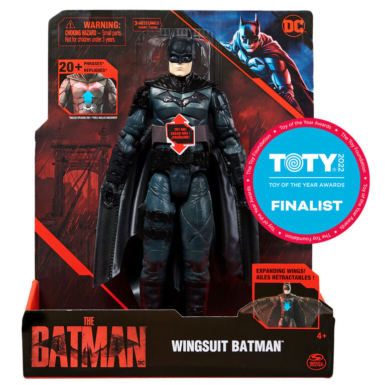 DC Comics, Batman 12-inch Wingsuit Action Figure with Lights and ...