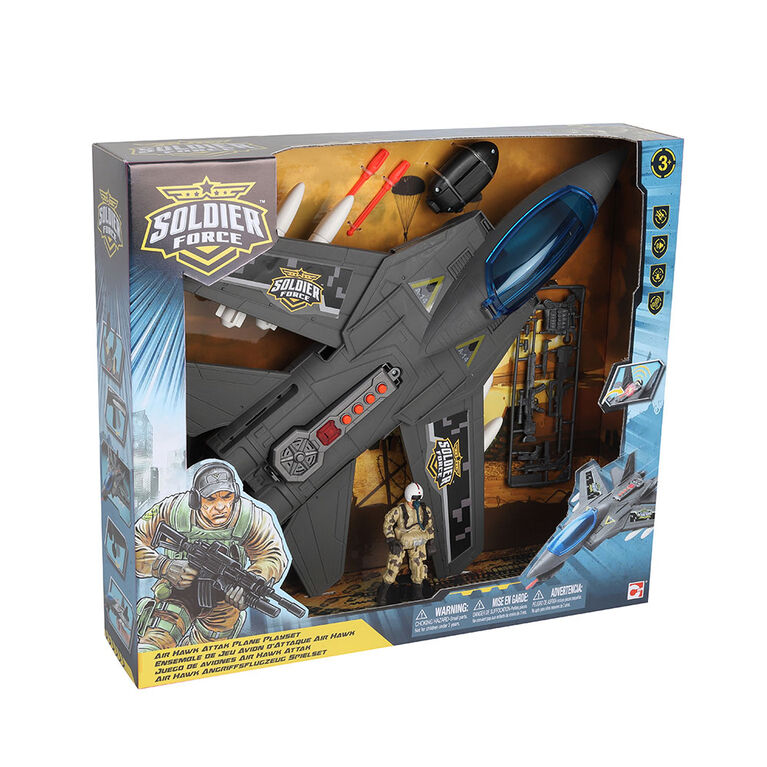 Soldier Force Air Hawk Attak Plane Playset - R Exclusive | Toys R Us Canada