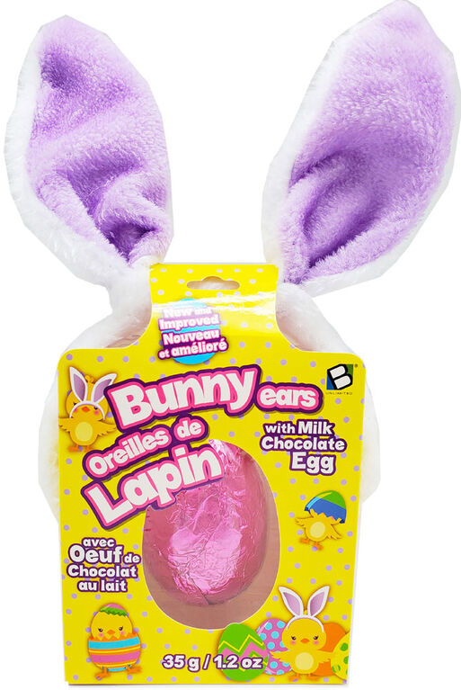Oeuf Creu En Chocolat Au Lait And Bandeau Avec Oreilles De Lapin Boîte