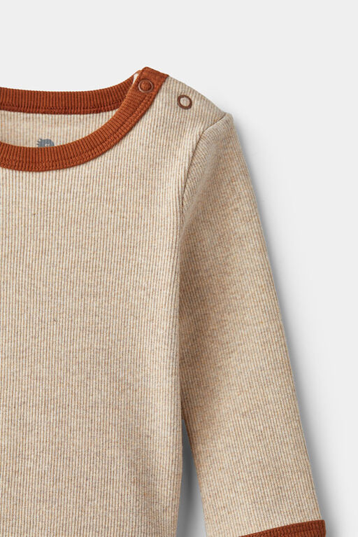 RISE Little Earthling Ribbed Bodysuit Oatmeal | Babies R Us Canada