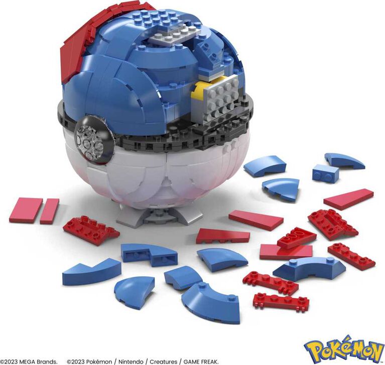 MEGA Pokémon Jumbo Great Ball Building Kit with Lights (299 Pieces ...