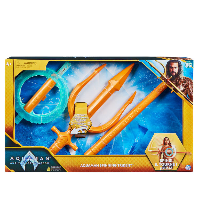 DC Comics, Aquaman Spinning Trident, 35-inch Interactive Toy with ...