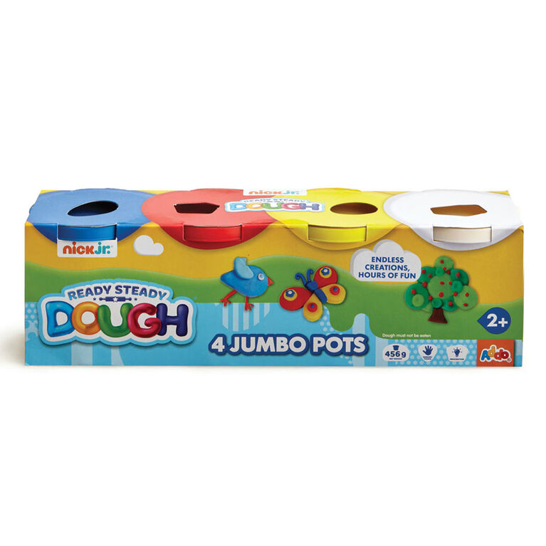 Nick Jr Ready Steady Dough 4 Jumbo Pots Primary Colours - R Exclusive ...