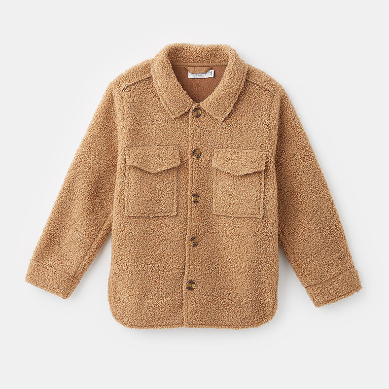 oversized sherpa shacket