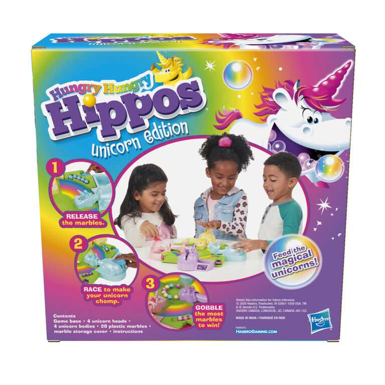 Hungry Hungry Hippos Unicorn Edition Board Game | Toys R Us Canada
