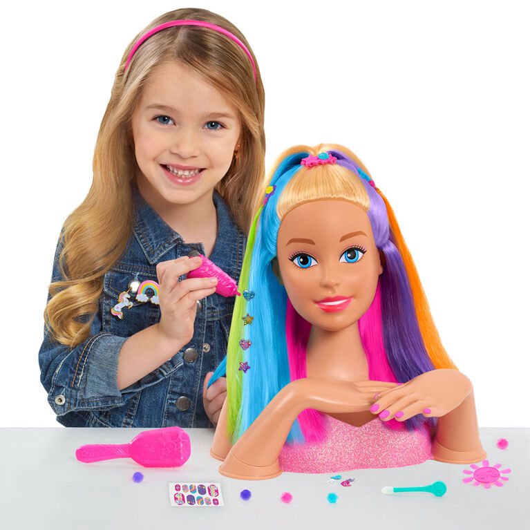 Barbie Deluxe Rainbow Styling Head - Blonde - R Exclusive | Toys R Us ...