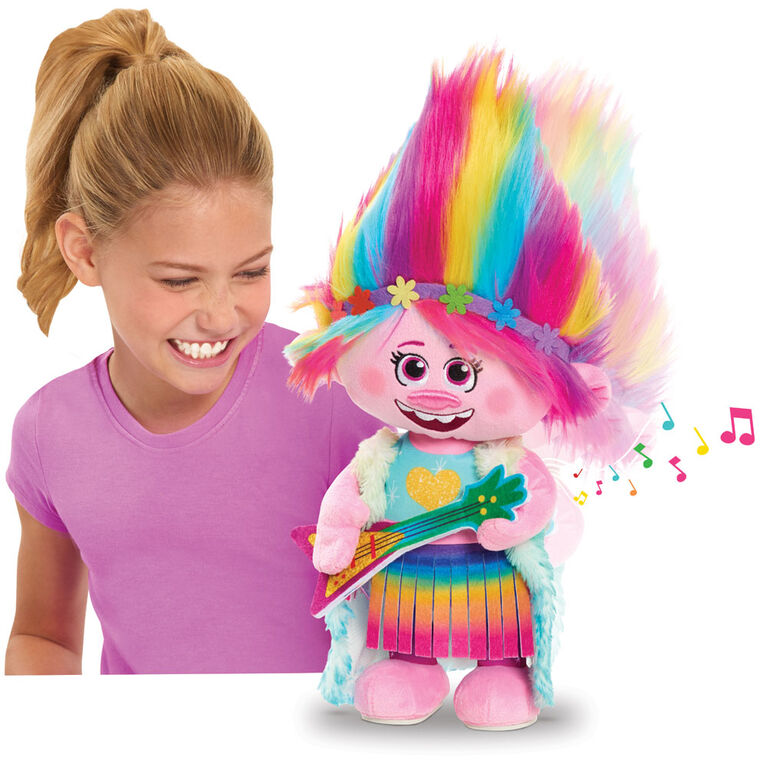 Trolls World Tour Dancing Poppy Feature Plush - English Edition - R ...