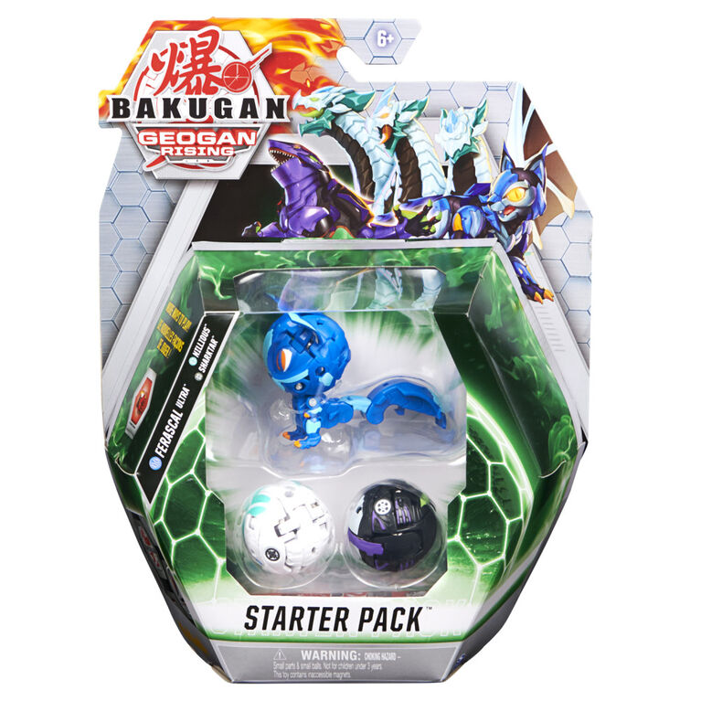Bakugan Starter Pack 3-Pack, Ferascal Ultra, Geogan Rising Collectible ...