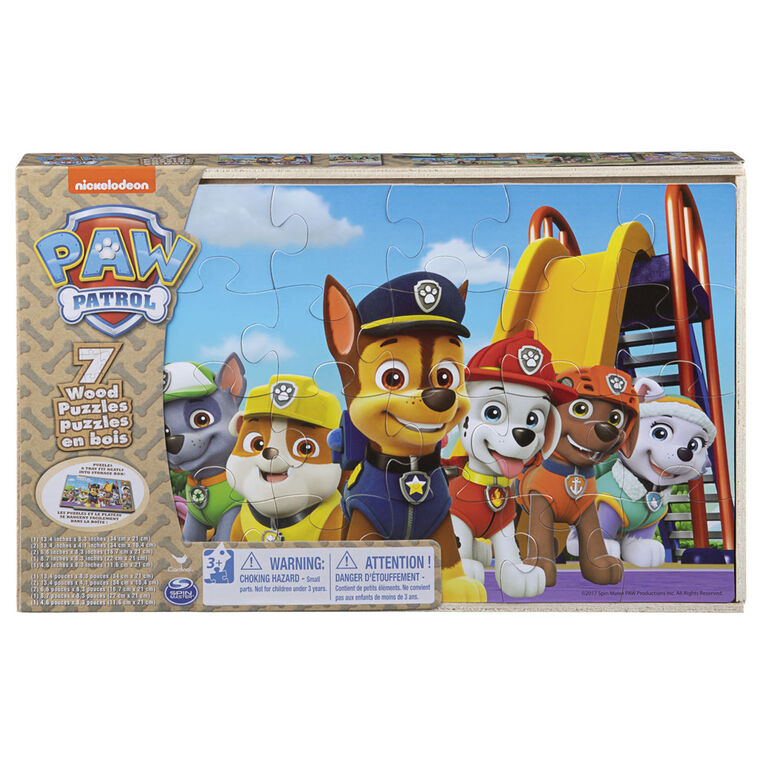 PAW Patrol 7-Pack of Wood Puzzles | Toys R Us Canada