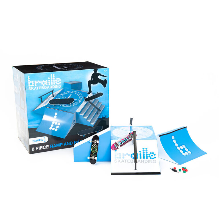Braille Skateboarding Skate Ramp and Rail Playset - English Edition ...