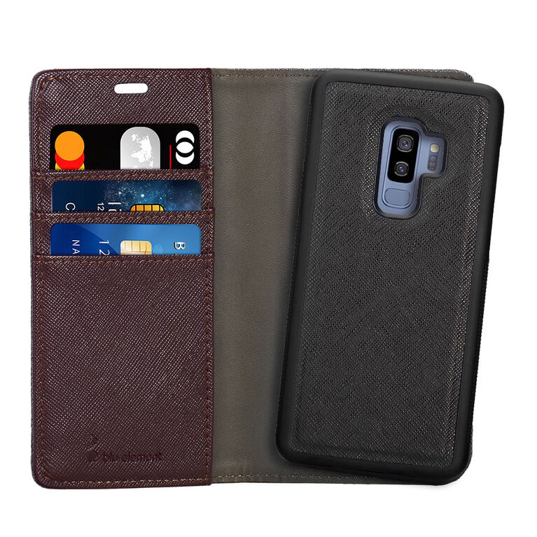 Blu Element 2 in 1 Folio Case for Samsung Galaxy S9+ Black/Brown ...