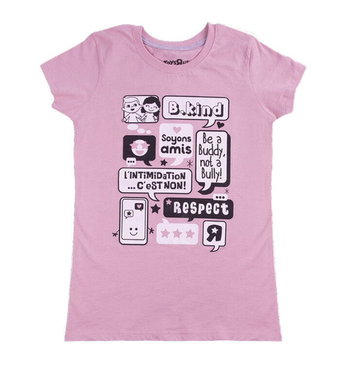 Be A Buddy Not A Bully - Pink T-Shirt | Toys R Us Canada