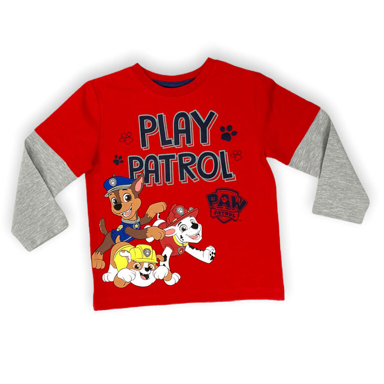 Paw Patrol - Long Sleeve Fooler Tee - Red | Babies R Us Canada