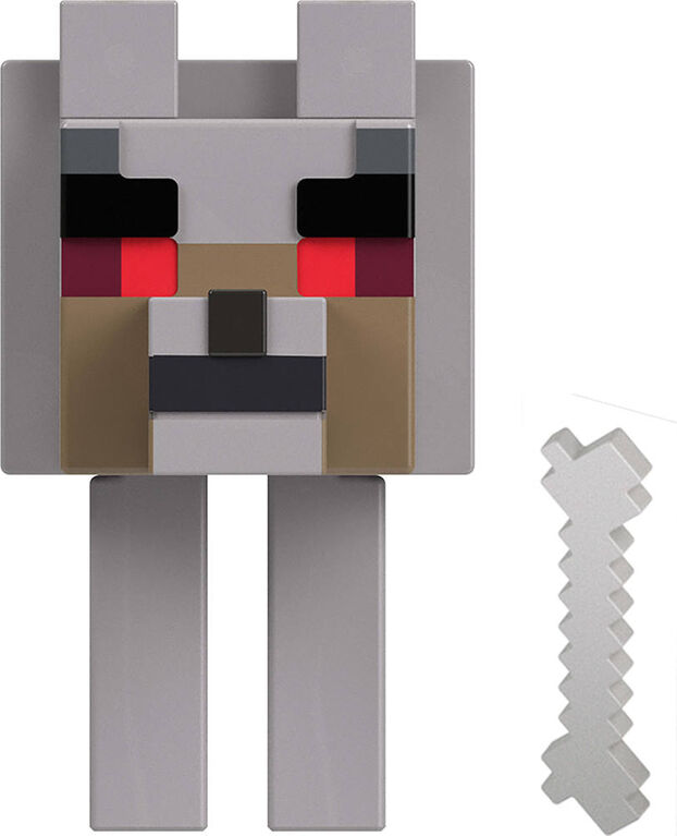 Minecraft Toys 3.25-inch Action Figures Collection, Hostile Wolf | Toys ...