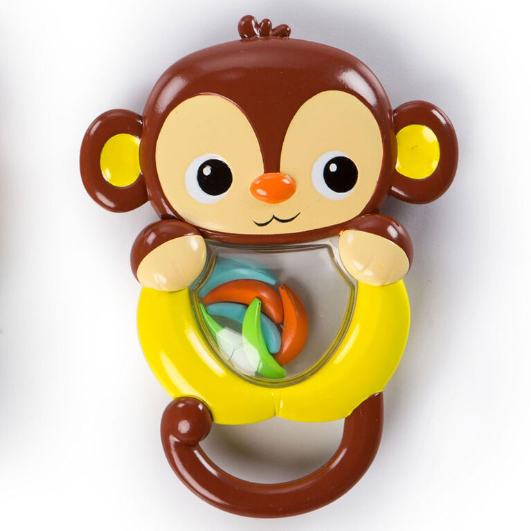 Bright Starts Shakin Safari Rattles - Monkey | Babies R Us Canada