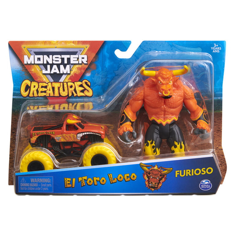 Monster Jam, Official El Toro Loco 1:64 Scale Monster Truck and 5-inch ...