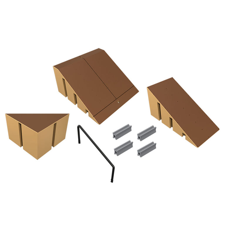 Tech Deck - Build-A-Park - Flat Ramp Grind Rail (Brown) | Toys R Us Canada