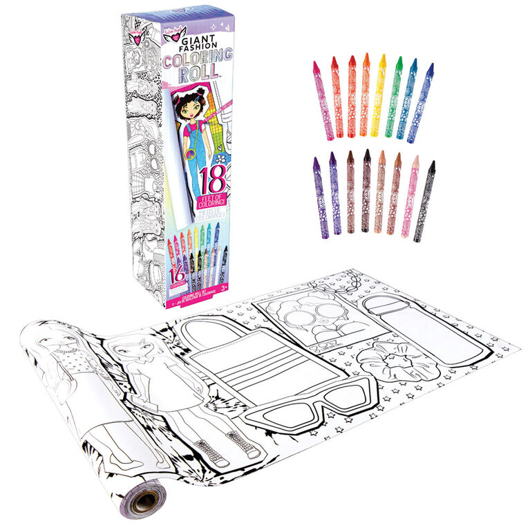 Coloring Roll w/Crayons - Fashion | Toys R Us Canada