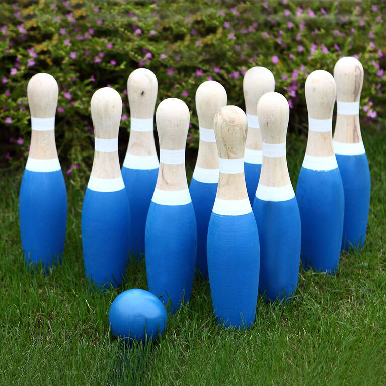 10 Pin Lawn Bowling Game Blue/White | Toys R Us Canada