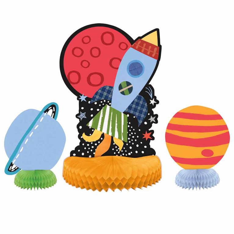 Outer Space Centerpiece Decor, 3 pieces assorted colours | Toys R Us Canada