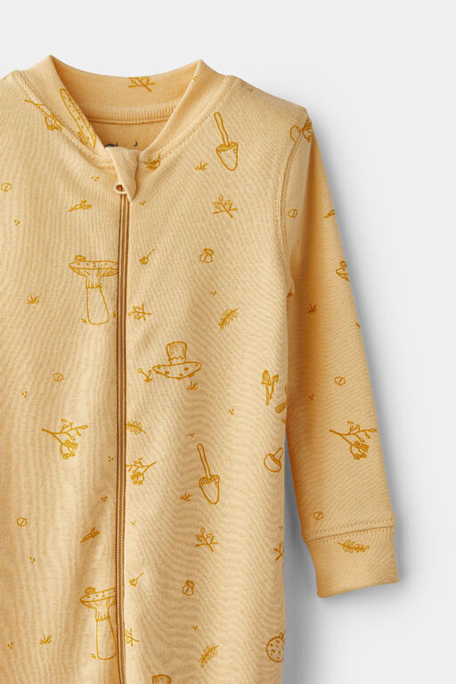 RISE Little Earthling Footed Sleeper Grey Mushroom | Babies R Us Canada