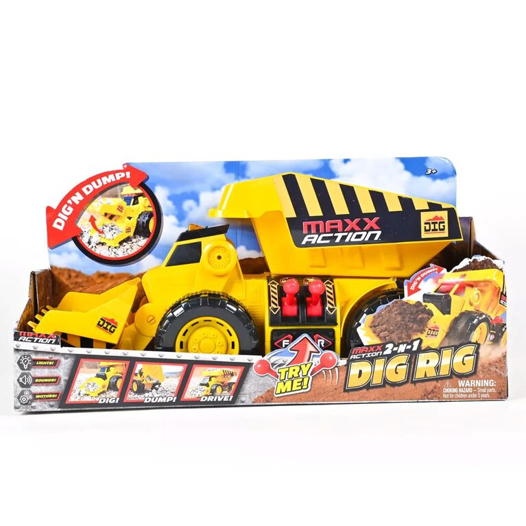 Maxx Action 18" Motor LetS 2N1 Dig Rig | Toys R Us Canada