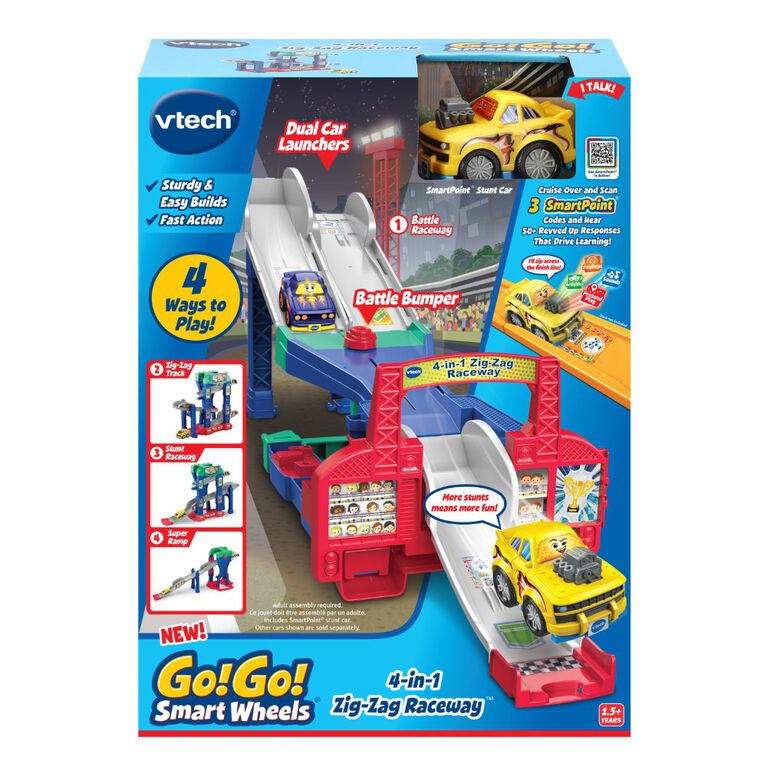 VTech Go! Go! Smart Wheels 4-in-1 Zig-Zag Raceway - English Edition ...