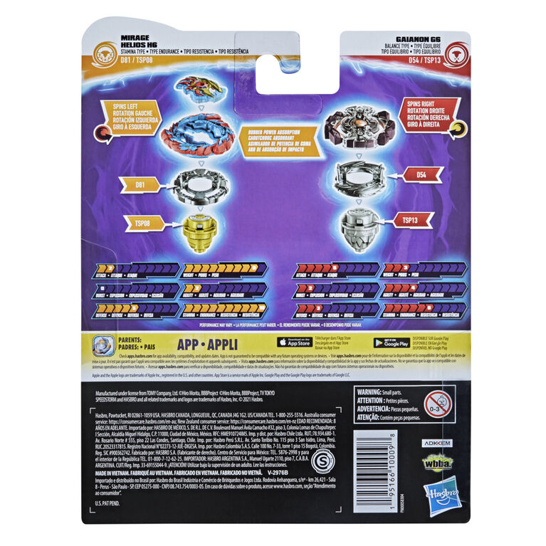 Beyblade Burst Surge, paquet de 2 toupies de compétition Speedstorm ...