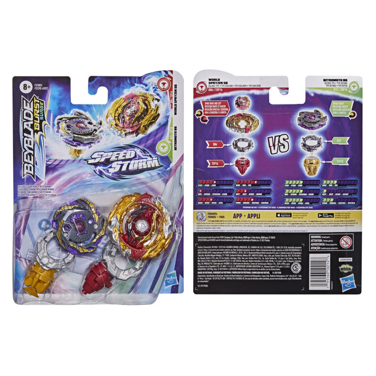 Beyblade Burst Surge Speedstorm World Spryzen S6 and Betromoth B6 ...