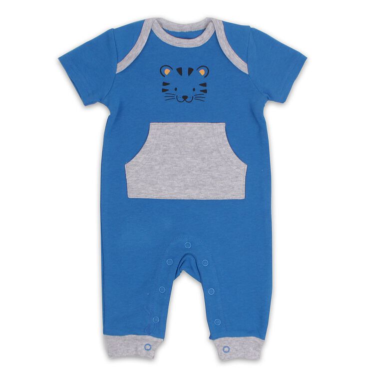 Snugabye Long Romper - Tiger - Blue, Newborn | Babies R Us Canada