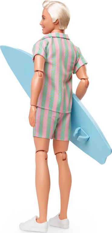 Barbie The Movie Ken Doll Wearing Pastel Striped Beach Matching Set | Toys R Us Canada