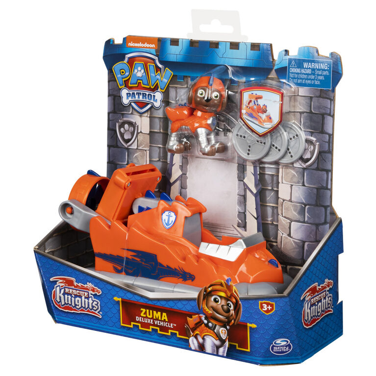 PAW Patrol, Rescue Knights Zuma Transforming Toy Car with Collectible ...