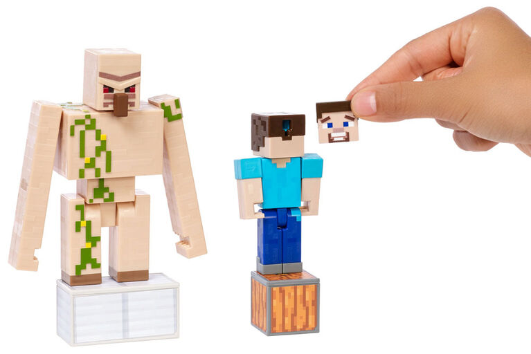 Minecraft - Comic Maker Steve and Iron Golem 2-Pack | Toys R Us Canada