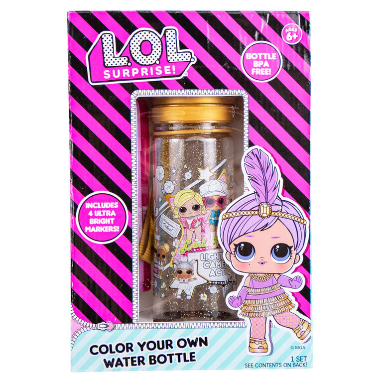 LOL Surprise Glitter Water Bottle - English Edition | Toys R Us Canada