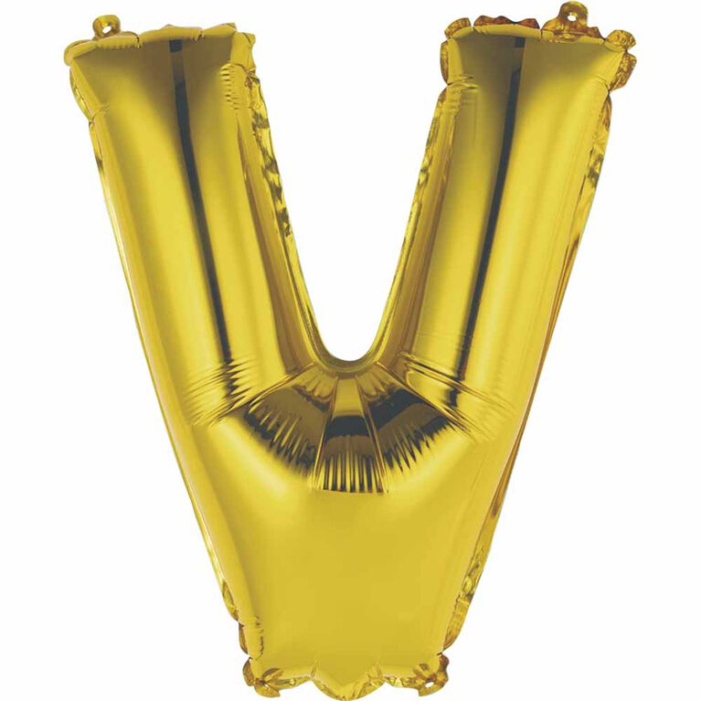 14" Gold Letter Balloons - V | Toys R Us Canada
