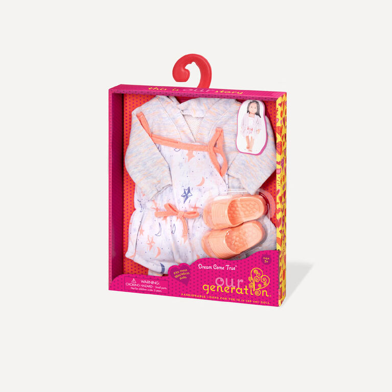 Our Generation, Dream Come True, Pajama and Robe Outfit for 18-inch ...