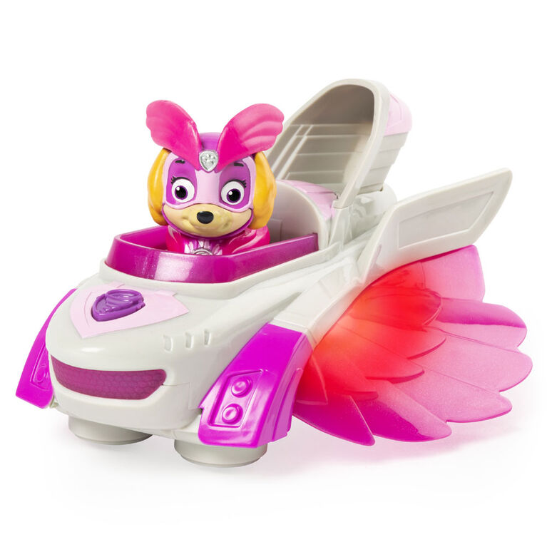 Paw Patrol Mighty Pups Charged Up Skyes Deluxe Vehicle With Lights