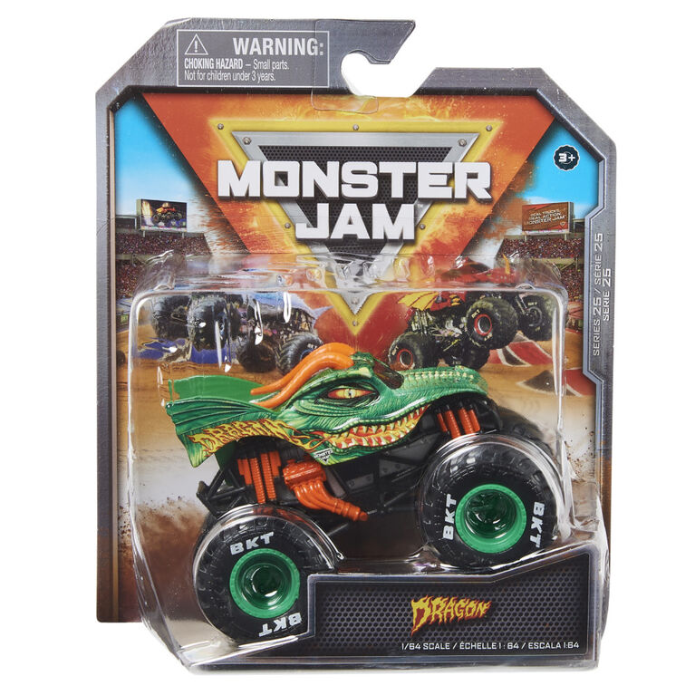 Monster Jam, Official Dragon Truck, Die-Cast Vehicle, 1:64 Scale | Toys ...