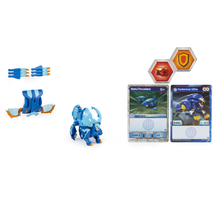 Bakugan Ultra, Hydorous with Transforming Baku-Gear, Armored Alliance 3-inch Tall Collectible ...