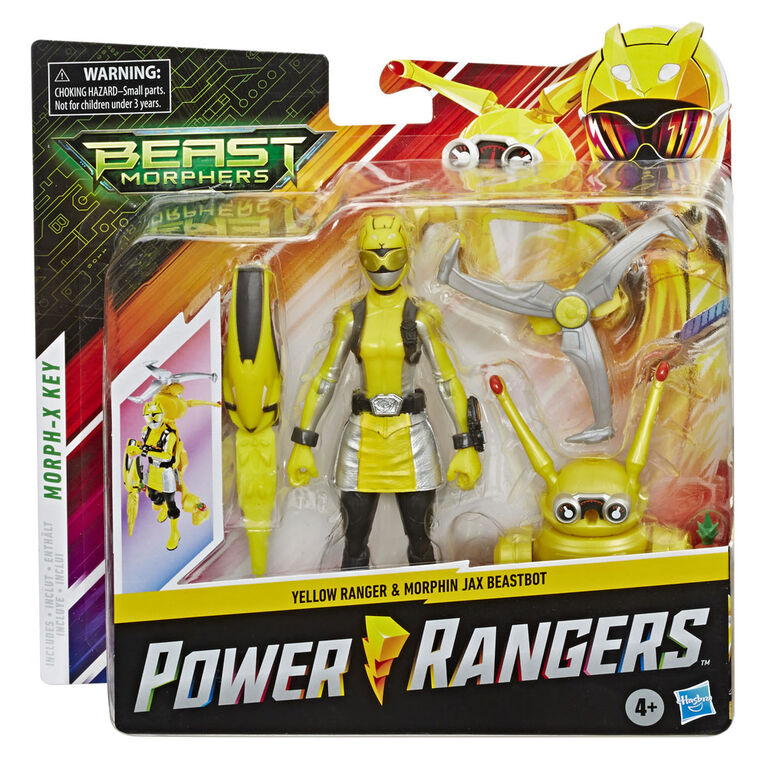 Power Rangers Beast Morphers Yellow Ranger and Morphin Jax Beast Bot ...