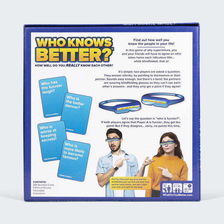 Who Knows Better? - English Edition | Toys R Us Canada