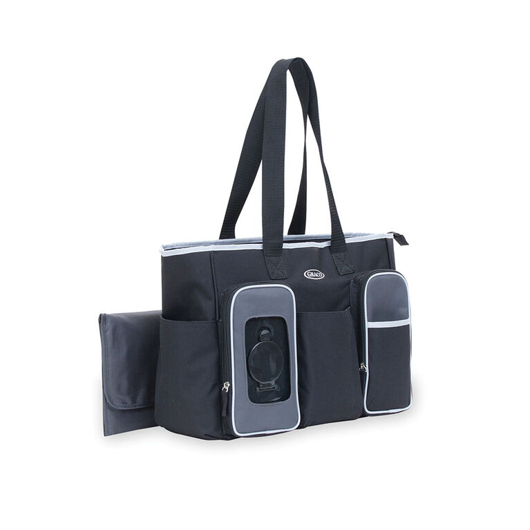 Graco Smart Organizer System Tote Diaper Bag - Black | Babies R Us Canada