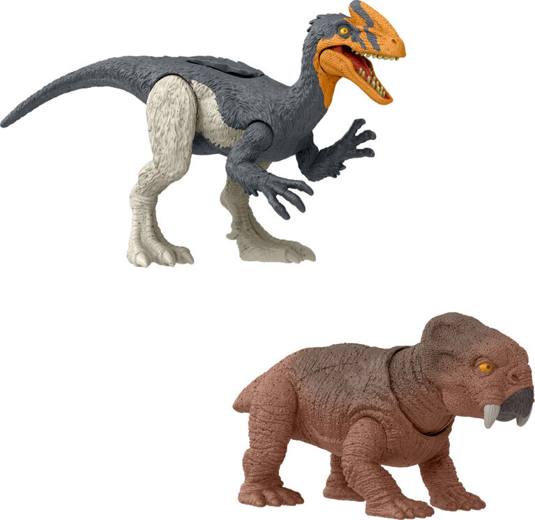 Jurassic World Danger Pack Guanlong vs. Lystrosaurus Dinosaur Action ...
