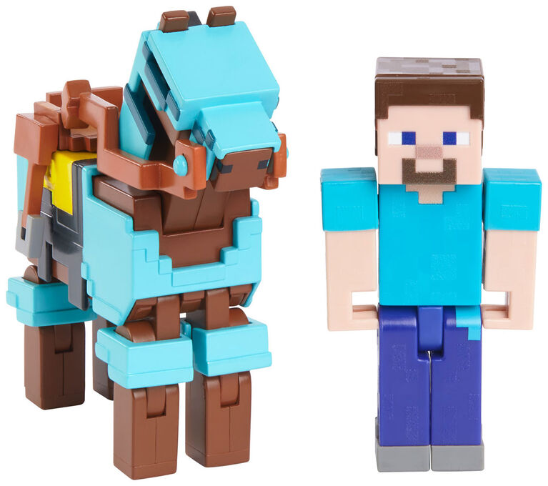 Minecraft Comic Maker 2-Pack Figures Steve and Armoured Horse - English ...