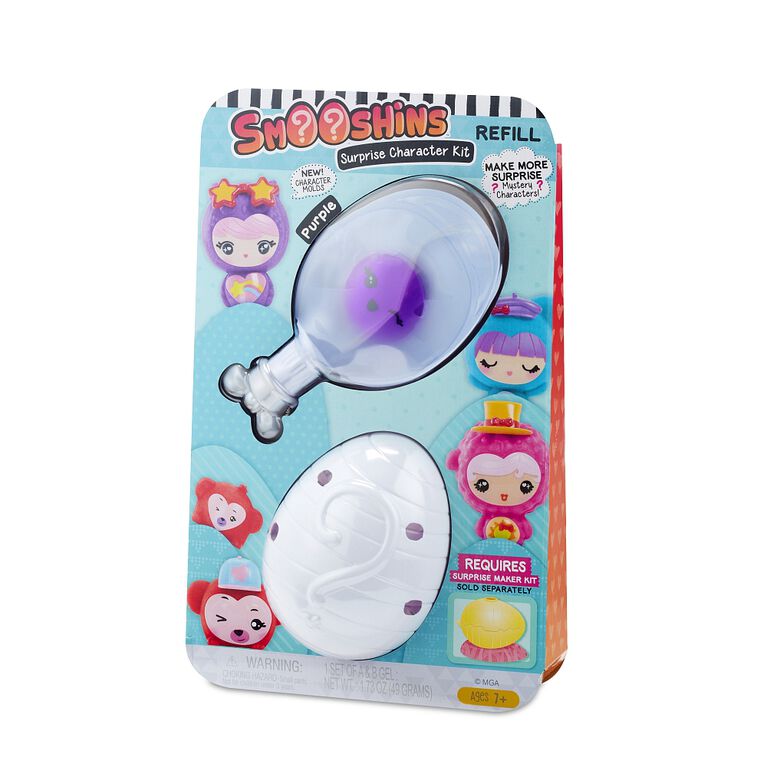 Smooshins Surprise Character Kit- Style 4 with Purple Color Pouch ...
