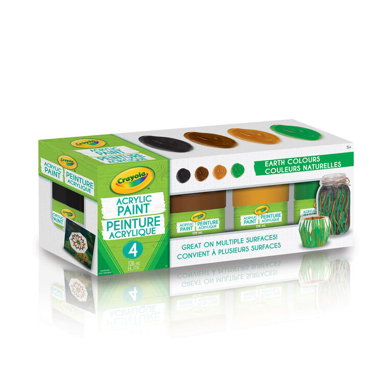 Crayola Multi-Surface Acrylic Paint, Earth Colours | Toys R Us Canada