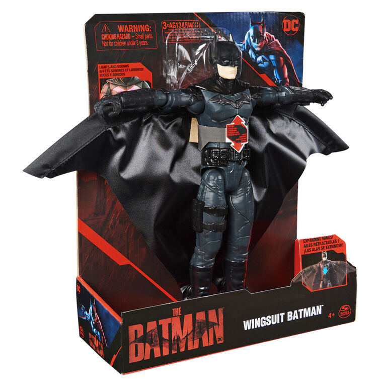 DC Comics, Batman 12-inch Wingsuit Action Figure with Lights and Sounds ...